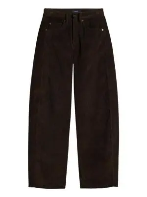 Soeur Flared Casual Trousers - Brown