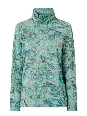 Dries Van Noten Paisley Print Long Sleeve Turtleneck - No