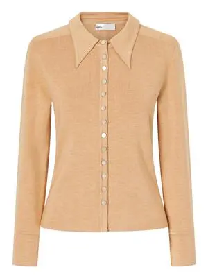 Tory Burch Long-sleeved Knitted Cardigan - Beige