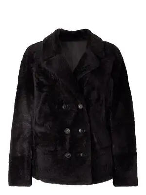 YVES SALOMON Yves Salomon Double-Breasted Shearling Jacket