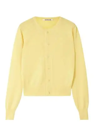 Auralee Cashmere Cardigan - Light Yellow