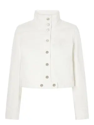 COURREGES Courreges Cropped Logo-Embroidered Denim Jacket No