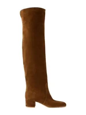 GIANVITO ROSSI Gianvito Rossi Suede Over The Knee Boots Brown