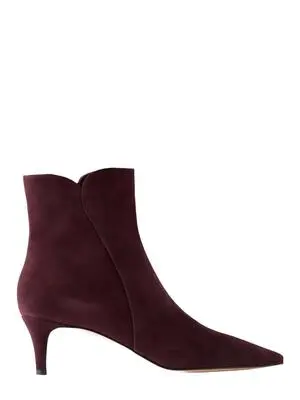 GIANVITO ROSSI Gianvito Rossi Burgundy Suede Pointed-Toe Ankle Boots