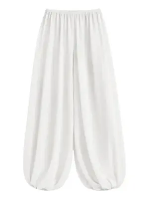 THE FRANKIE SHOP The Frankie Shop Sheer Gathered Hem Trousers White