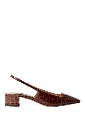 AQUAZZURA Aquazzura Ginza 35 Slingback Pumps Brown