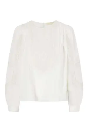 Ulla Johnson Ulla Johnson Marlowe Broderie Anglaise Cotton Blouse White