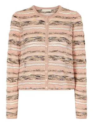 Ulla Johnson Ulla Johnson Striped Pointelle-Knit Cardigan No