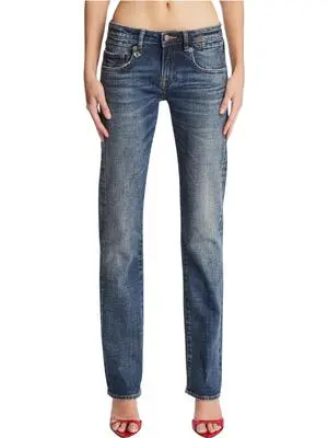 R13 Straight-leg Belt-loop Jeans - Blue