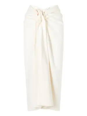 Magda Butrym Knot-detail Ruched Midi Skirt - No