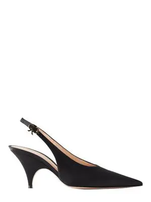 GIANVITO ROSSI Gianvito Rossi Satin Pointed Slingback Pumps