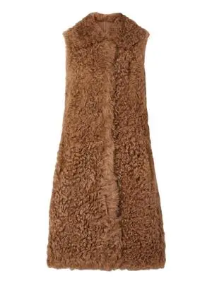 YVES SALOMON Fur Vest - Brown