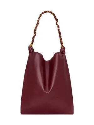 Saint Laurent Amalia Shoulder Bag - Deep Raspberry Red
