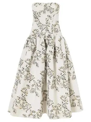 CAROLINA HERRERA Carolina Herrera Strapless Metallic Floral-Jacquard Gown