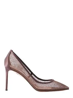 AQUAZZURA Embellished Mesh Pumps - No