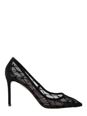 AQUAZZURA Aquazzura Embroidered Mesh Stiletto Pumps