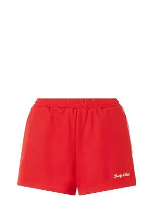 SPORTY  RICH Sporty & Rich Logo-embroidered Jersey Shorts - No