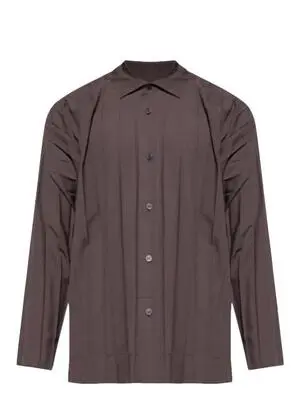 Issey Miyake Homme Plissé Edge Shirt - Brown