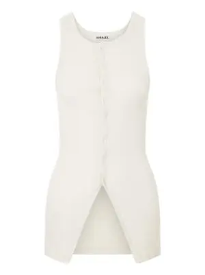 AURALEE Auralee Ribbed Knit Sleeveless Top