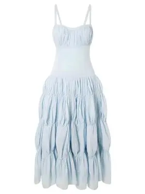 Ulla Johnson Emmalina Cotton Midi Dress - Blue