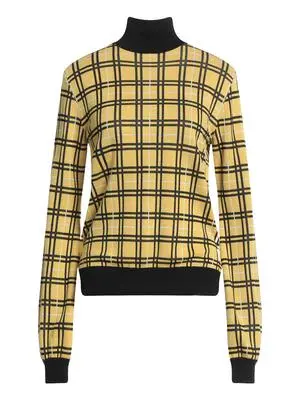 Marni Plaid Wool Turtleneck Knit Sweater - Multicolor