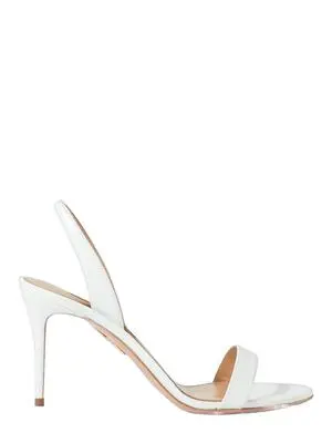 AQUAZZURA Aquazzura Leather Slingback Sandals White