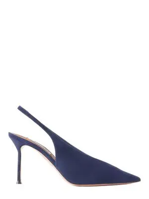 AQUAZZURA Suede Slingback Pumps - Blue