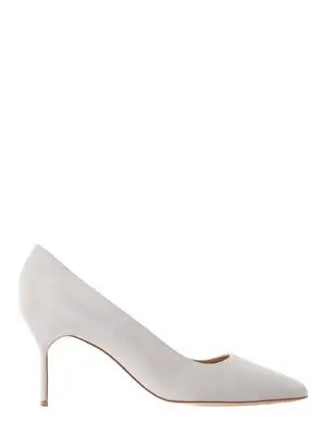 MANOLO BLAHNIK Manolo Blahnik Suede Pointed Toe Stiletto Pumps