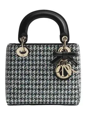 Dior Mini Lady Bag With Chain - Black