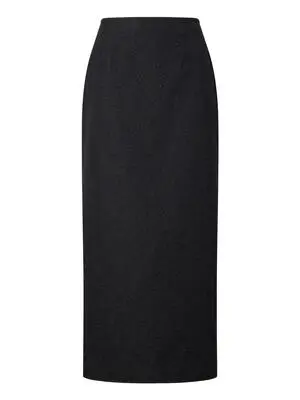 Cecilie Bahnsen Cotton Matelassé Midi Skirt - Black