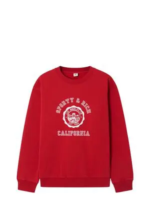 SPORTY  RICH Sporty & Rich California Print Crewneck Sweatshirt - Red