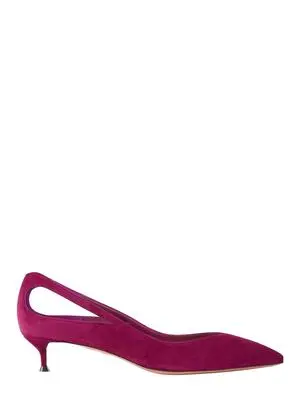 AQUAZZURA Cut-out Suede Pumps - Red