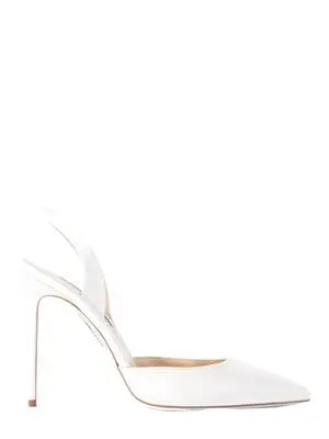 AQUAZZURA Satin Slingback Pumps - White