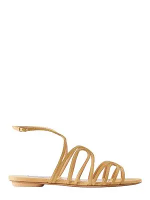 AQUAZZURA Serenade Raffia Flat Sandals - No