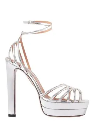 AQUAZZURA Aquazzura Metallic Strappy High-Heeled Sandals No