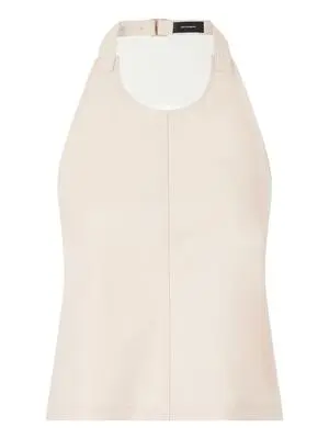 WARDROBE.NYC Wardrobe.NYC Halter Neck Top With Buckle Strap Detail