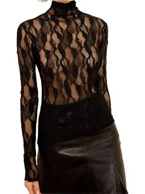 ULLA JOHNSON Ulla Johnson Lace High Neck Top