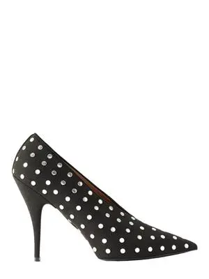 Stella McCartney Metallic Embellished High Heels - Black