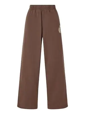 SPORTY  RICH Sporty & Rich Embroidered Cotton Knit Sweatpants