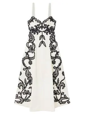 Ulla Johnson Miray Cami Embroidered Midi Dress - White