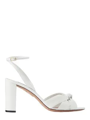 AQUAZZURA Aquazzura Knotted Leather Block Heel Sandals