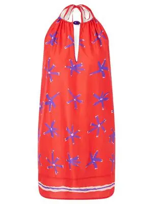 Staud Dani Printed Mini Dress - Red