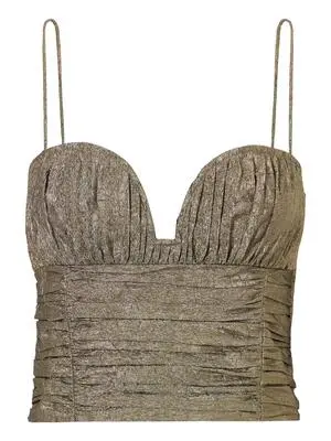 ULLA JOHNSON Ulla Johnson Cropped Metallic Taffeta Tank