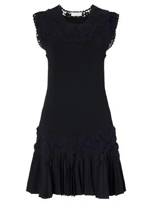 Ulla Johnson Crochet-trimmed Ribbed Mini Dress - No