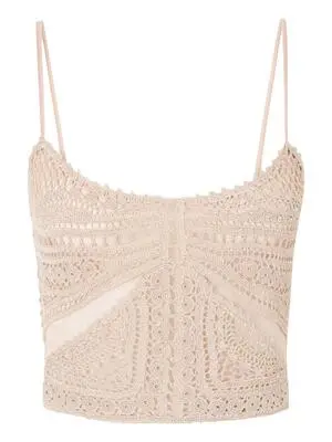ULLA JOHNSON Ulla Johnson Mollie Crochet And Tulle Top