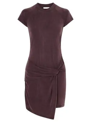 AGOLDE Knit Mini Dress With Twisted Waist - Red