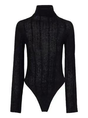 HAIKURE Long Sleeve Knit Bodysuit - Black