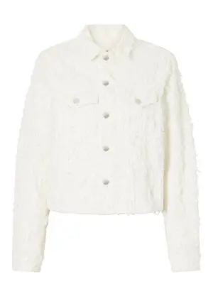 HAIKURE Haikure Cherry Frayed Denim Jacket No