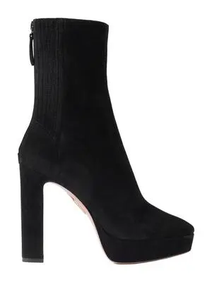 AQUAZZURA Aquazzura Suede Platform Ankle Boots Black