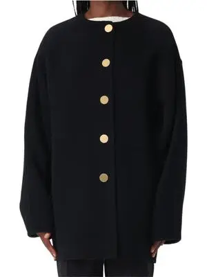 ALBERTA FERRETTI Alberta Ferretti Long-Sleeved Coat With Round Neck And Front Button Fastening